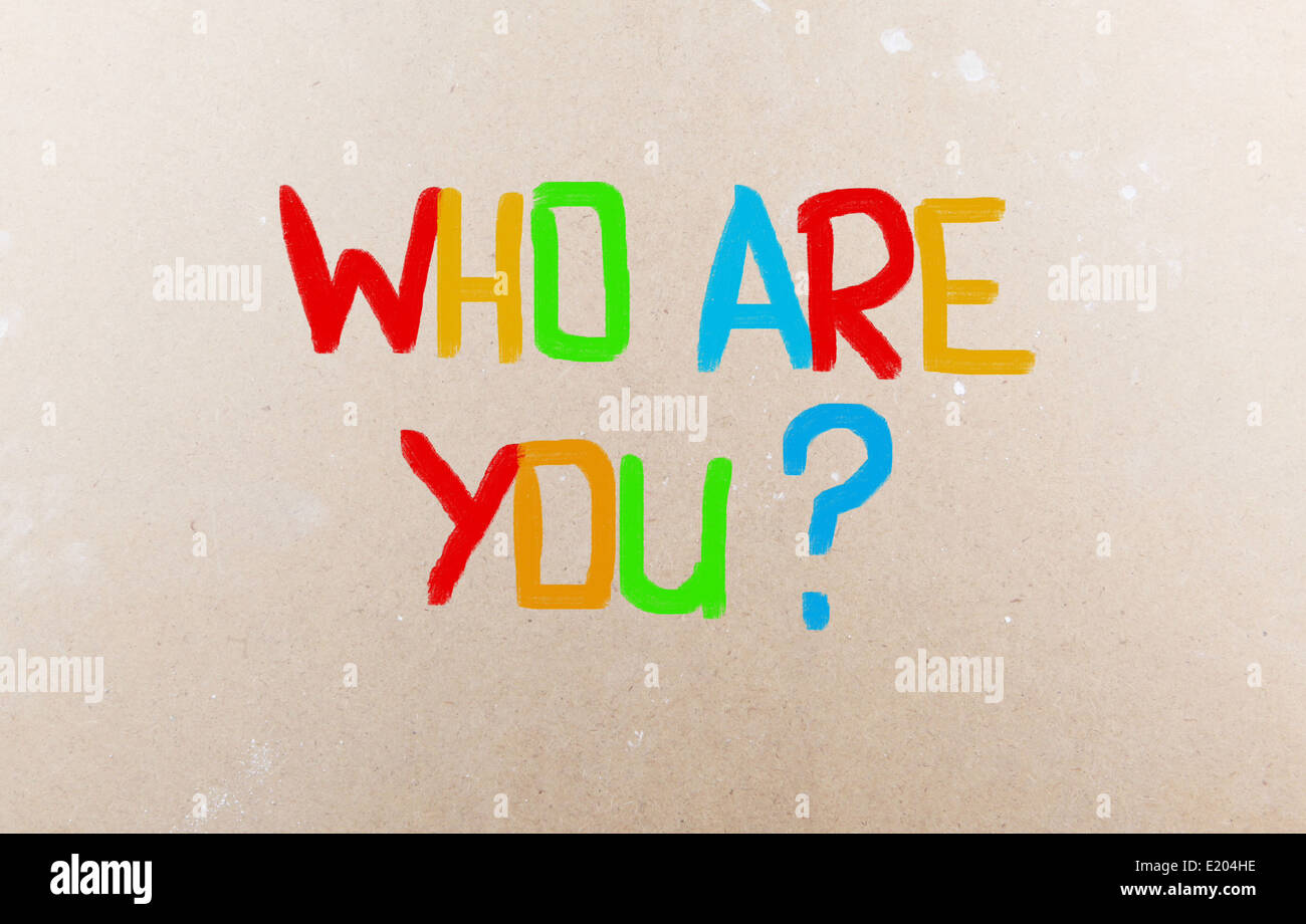 Who Are You Concept Stock Photo - Alamy