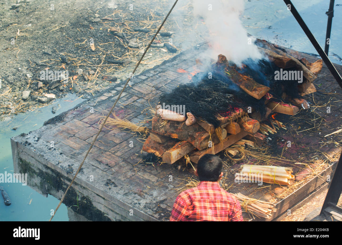 Kathmandu Nepal. a public cremation Pashupatinath, Buddhist, Buddhism ...