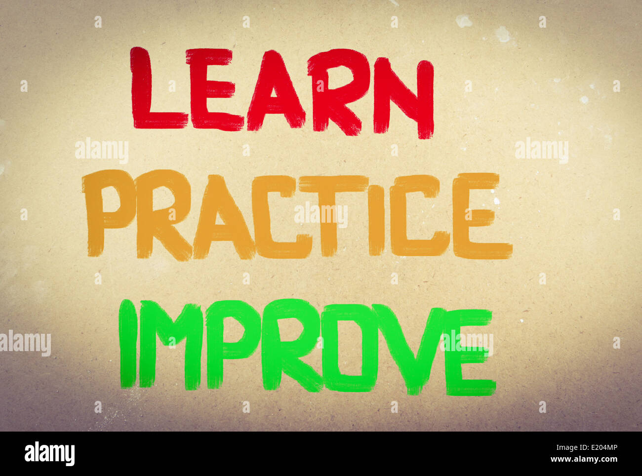 Learn Practice Improve Concept Stock Photo - Alamy