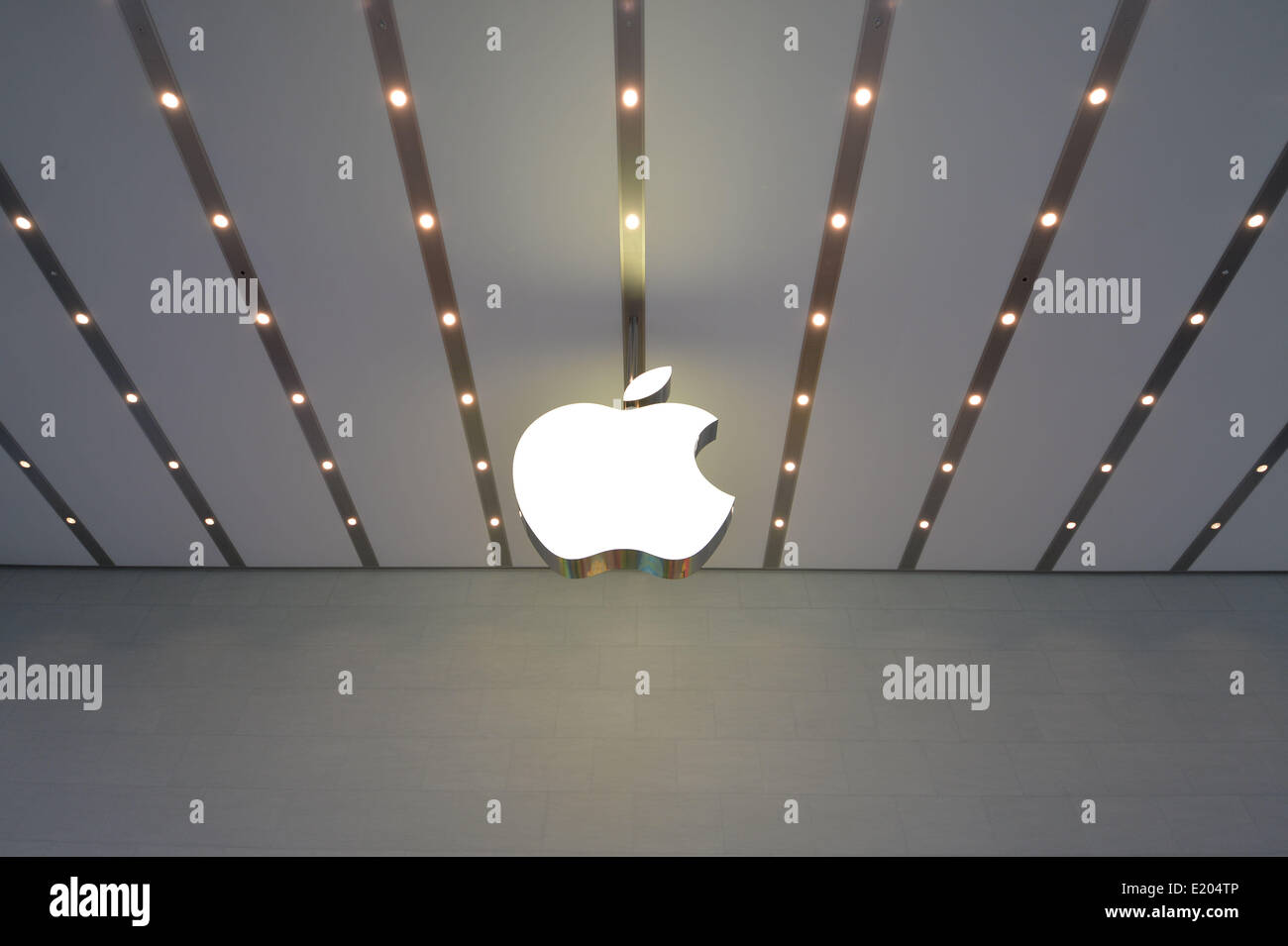 Tokyo, Japan. 12th June, 2014. Interior of the Apple store Omotesando ...