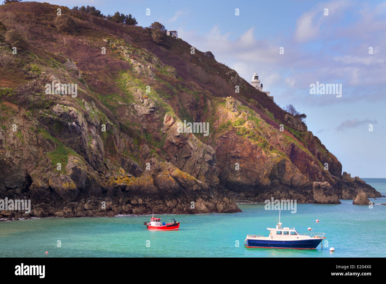 Coastal scene on Sark Lighthouse Stock Photo - Alamy