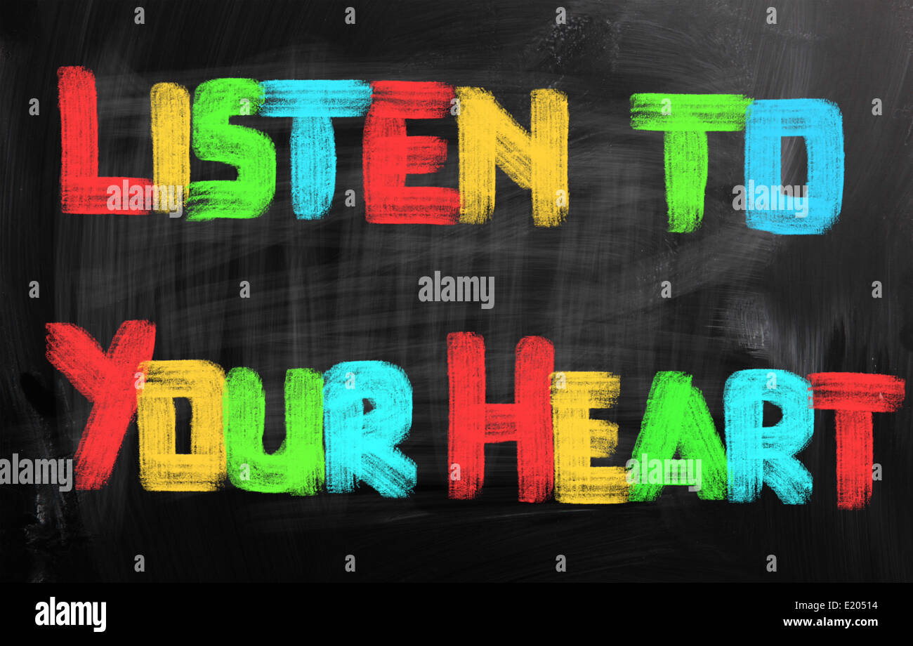 Listen To Your Heart Concept Stock Photo - Alamy