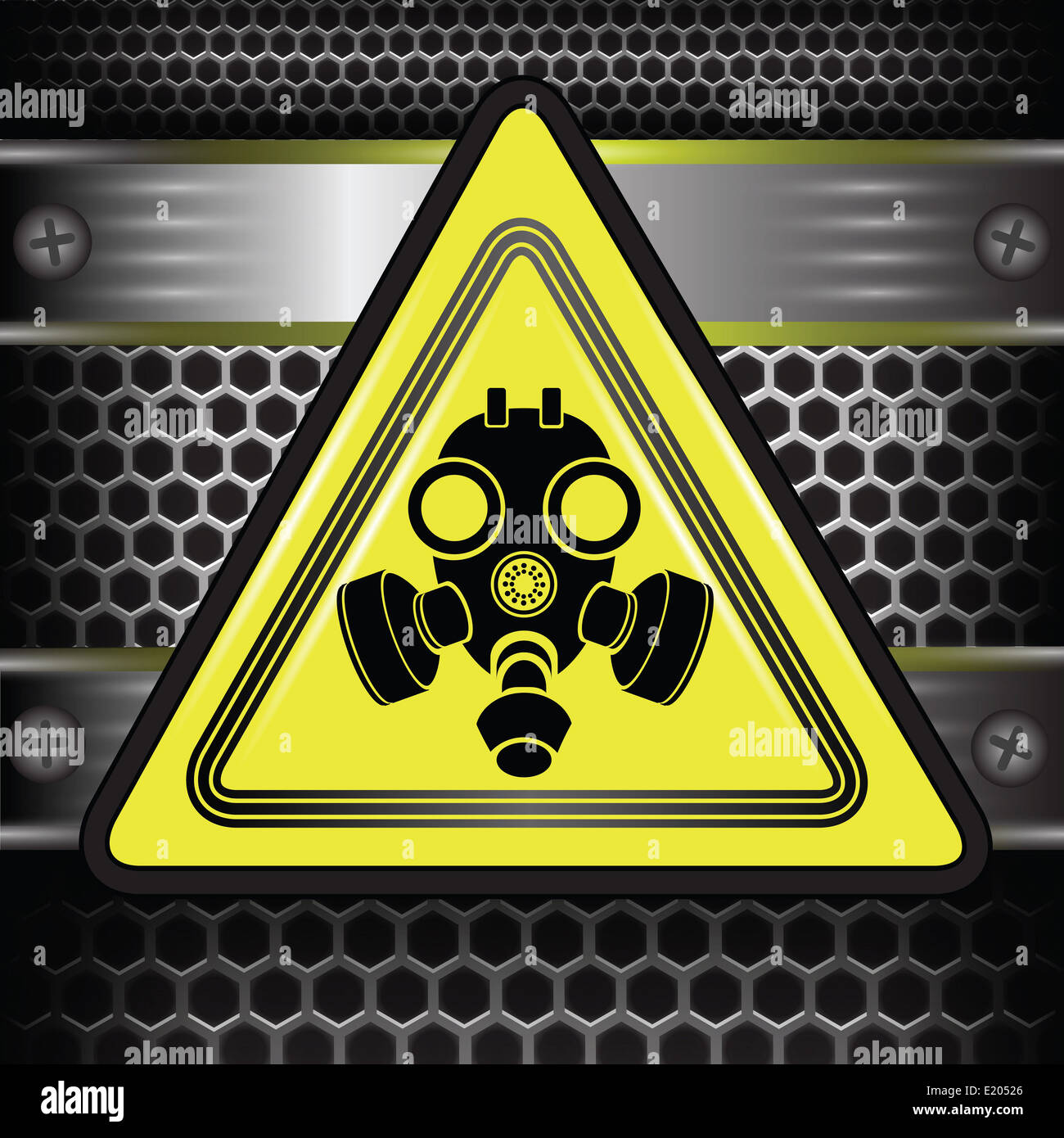 colorful illustration with gas mask sign for your design Stock Photo ...