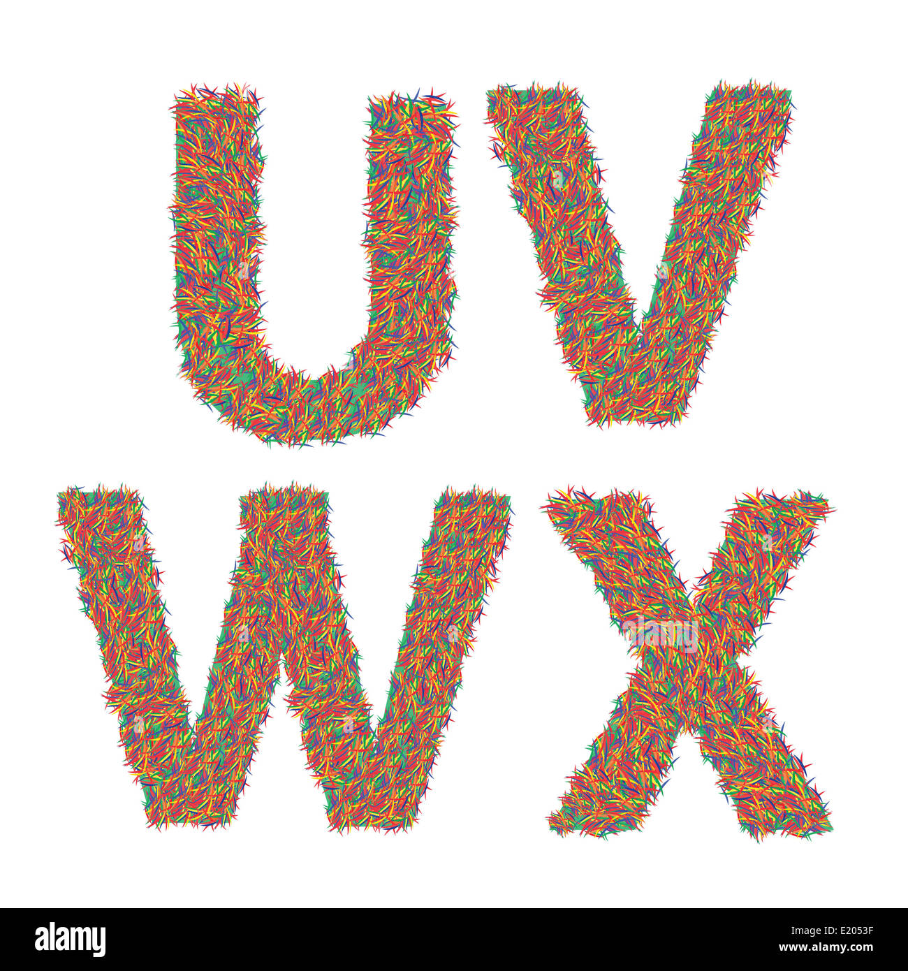 colorful illustration with letters on a white background background for ...