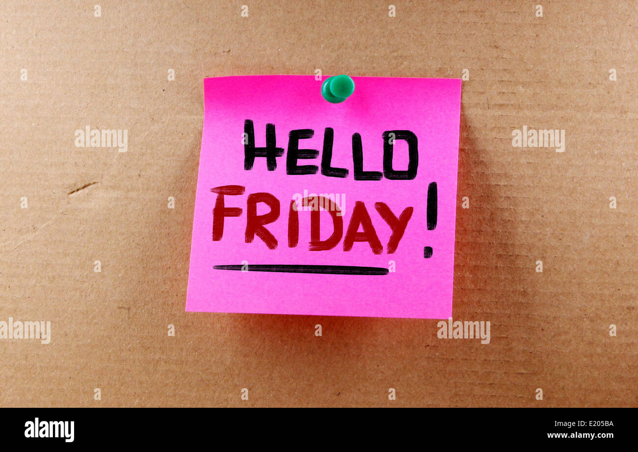 Hello Friday Concept Stock Photo - Alamy
