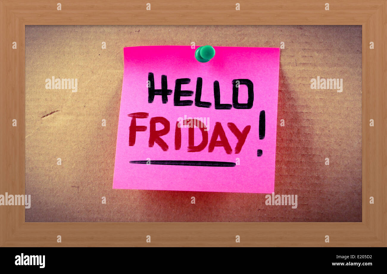 Hello Friday Concept Stock Photo - Alamy