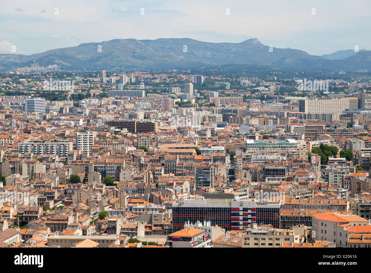 Birds eye view over marseille hi-res stock photography and images - Alamy