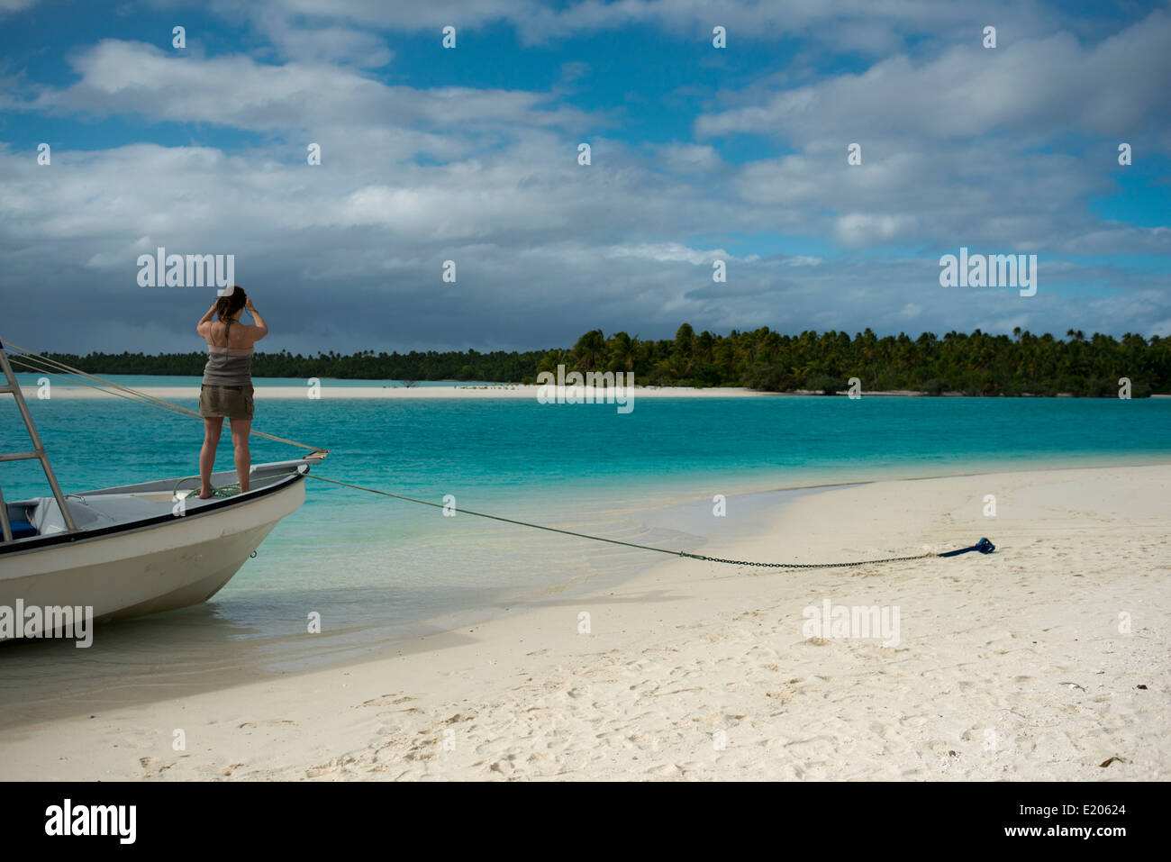 Aitutaki. Cook Island. Polynesia. South Pacific Ocean. Beach in One ...