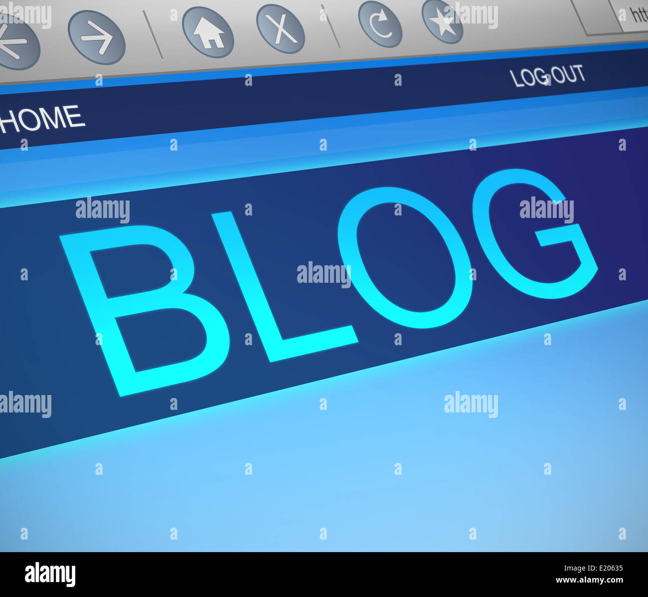 Conceptual display blog hi-res stock photography and images - Alamy