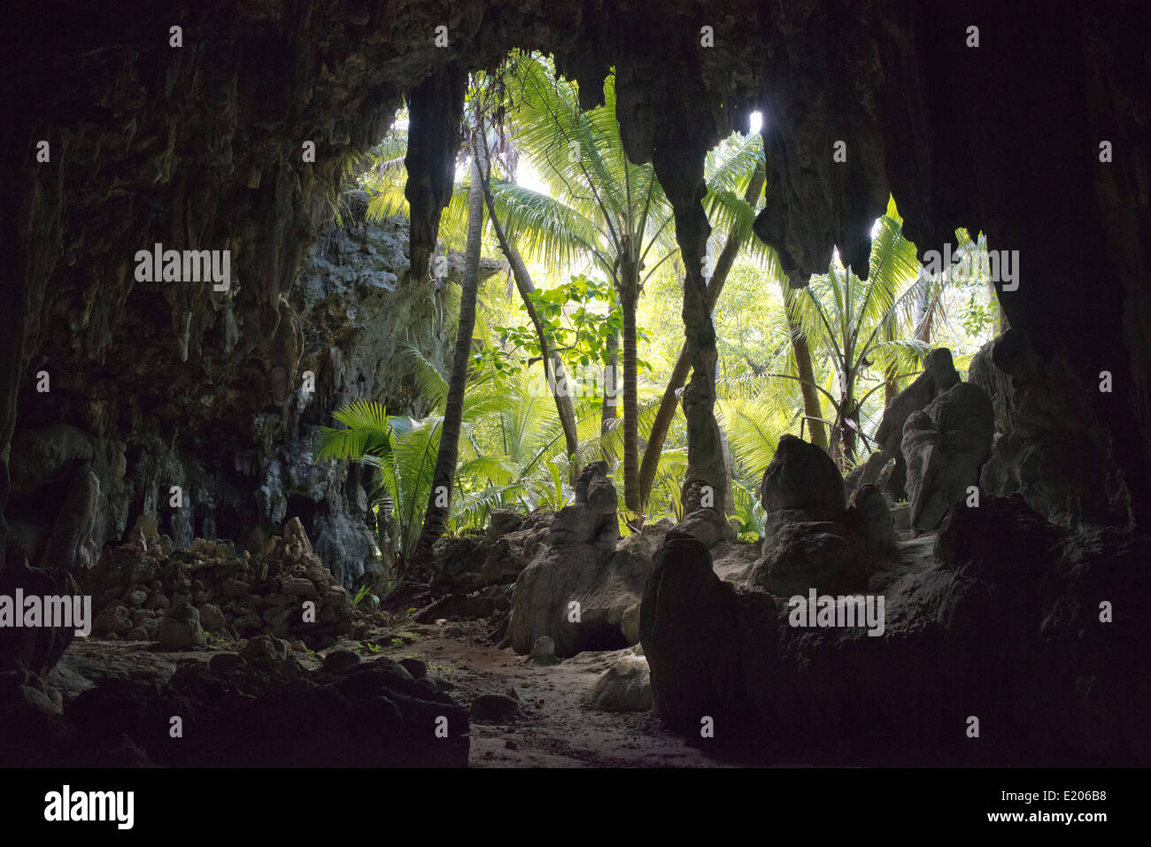 Atiu Island. Cook Island. Polynesia. South Pacific Ocean. Inside the ...