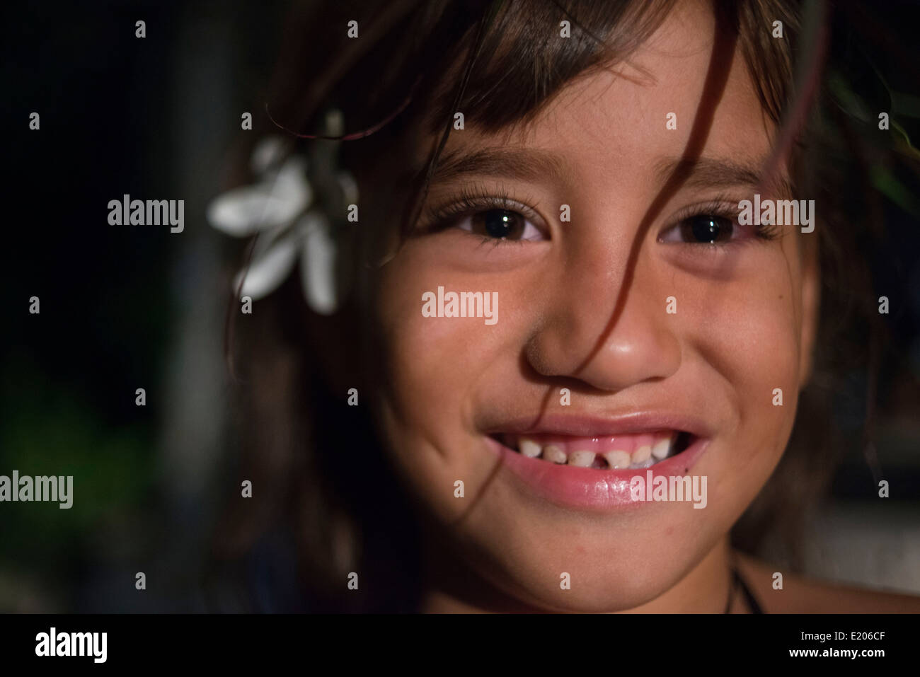 Atiu Island. Cook Island. Polynesia. South Pacific Ocean. Children ...