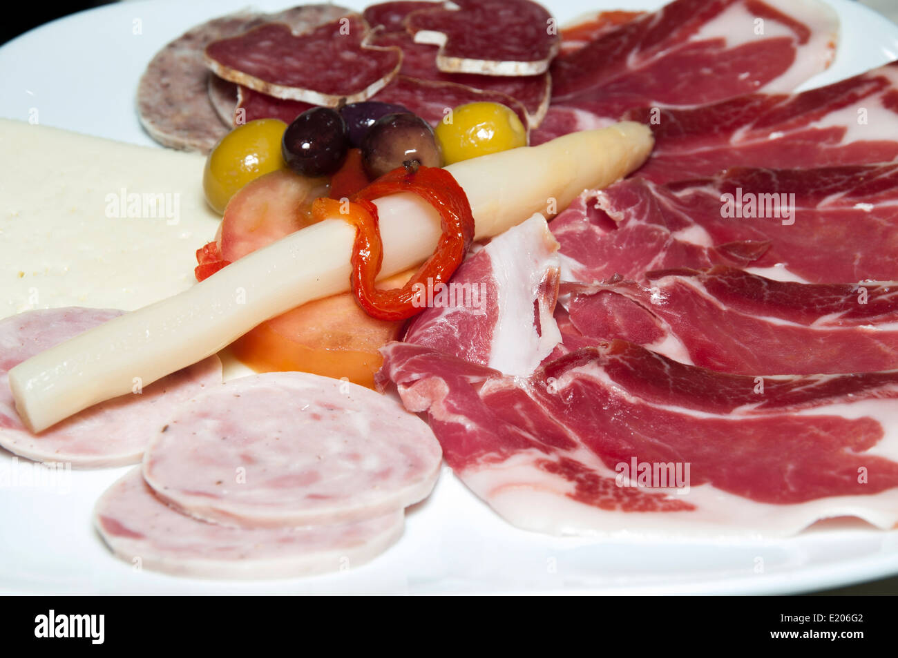 different dish snacks as a starter Stock Photo - Alamy