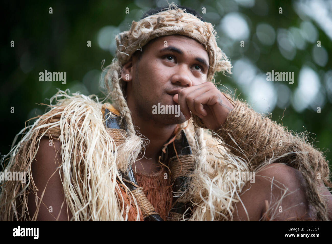 Rarotonga Island. Cook Island. Polynesia. South Pacific Ocean. A man ...