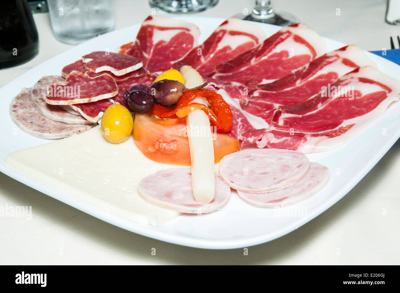 different dish snacks as a starter Stock Photo - Alamy