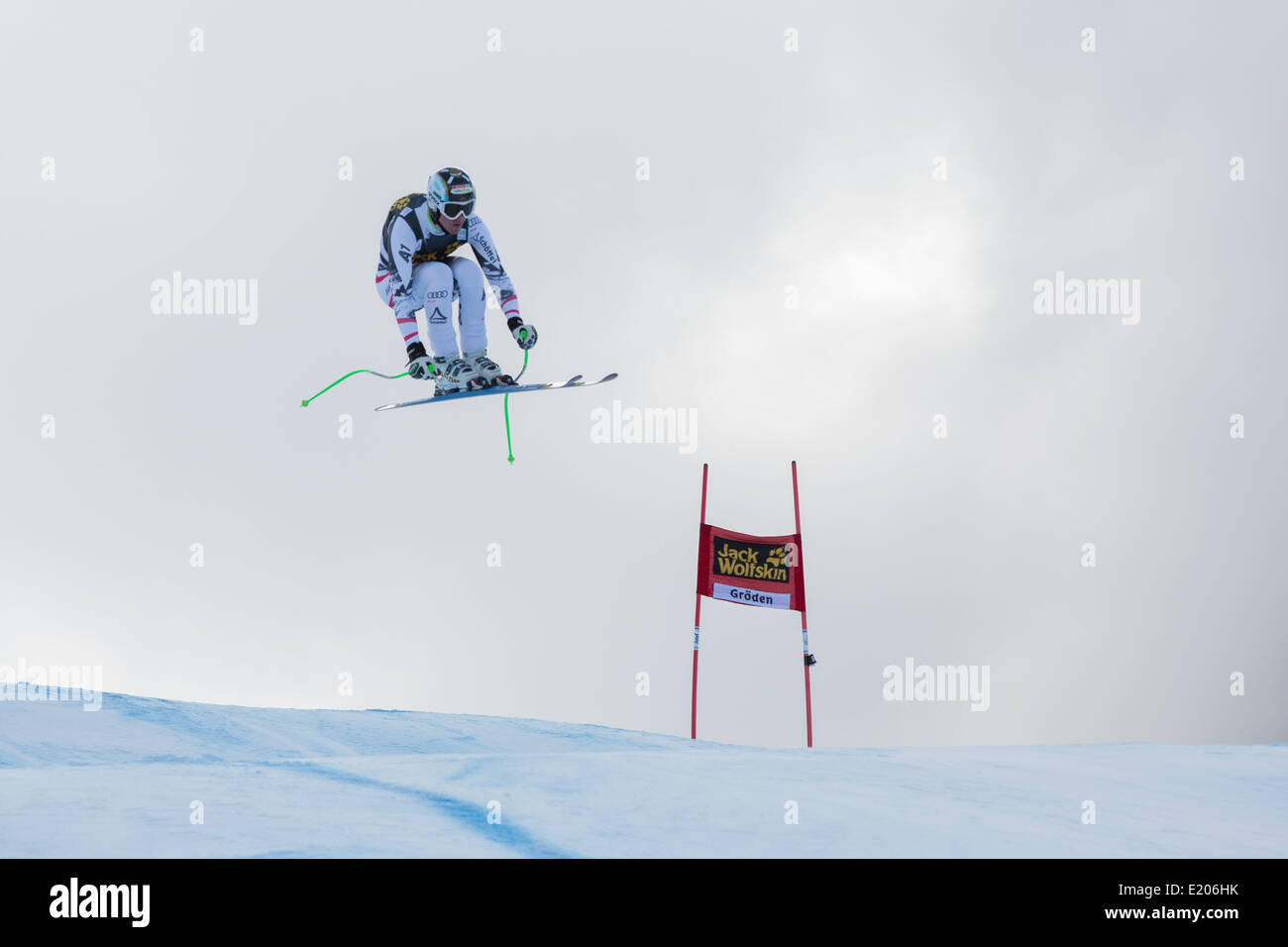 REICHELT Hannes (AUT) races down the Saslong competing in the Audi FIS Alpine Skiing World Cup ...