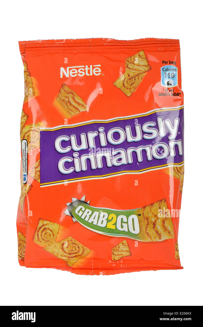 Curiously Cinnamon Breakfast Cereal Stock Photo - Alamy