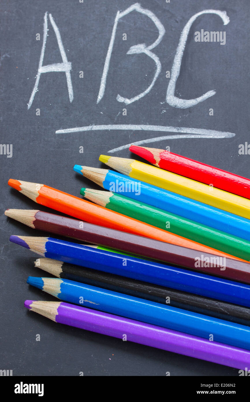 black board with ABC Stock Photo - Alamy