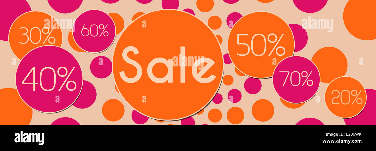Sale Peach Pink Banner Stock Photo - Alamy