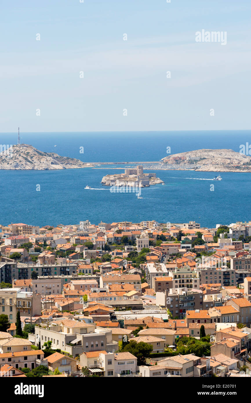 Birds eye view over marseille hi-res stock photography and images - Alamy