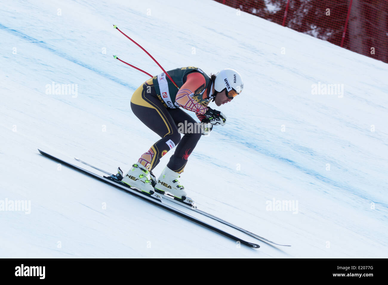 FRISCH Jeffrey (CAN) races down the Saslong competing in the Audi FIS Alpine Skiing World Cup ...
