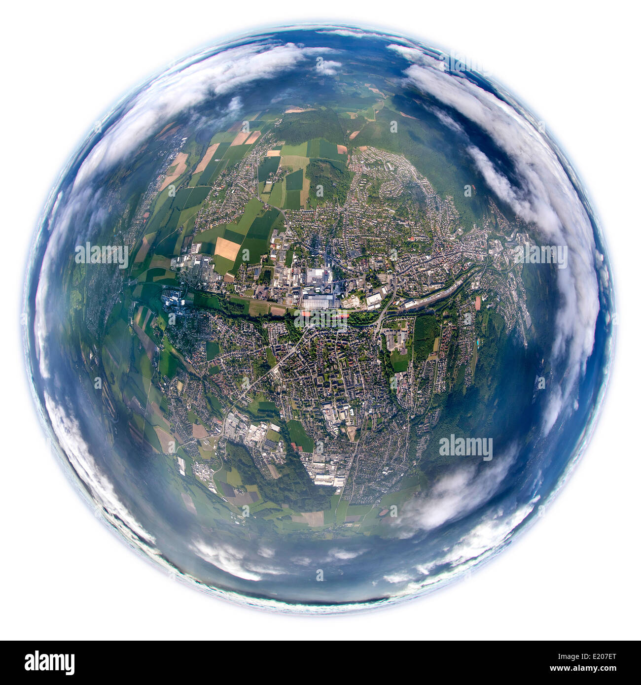 Fish eye view sky background Cut Out Stock Images & Pictures - Alamy