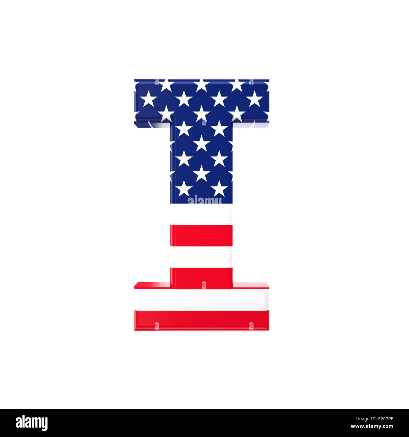 3d image of usa font letter on white background Stock Photo - Alamy