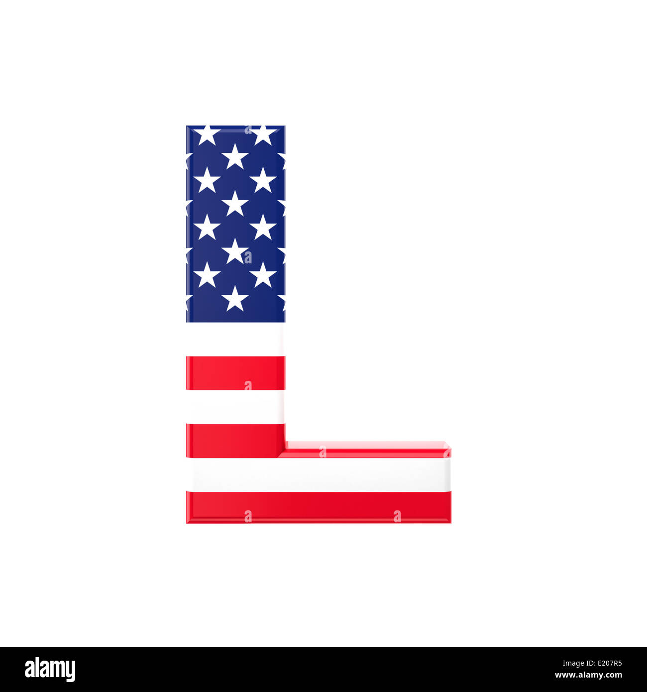 3d image of usa font letter on white background Stock Photo - Alamy