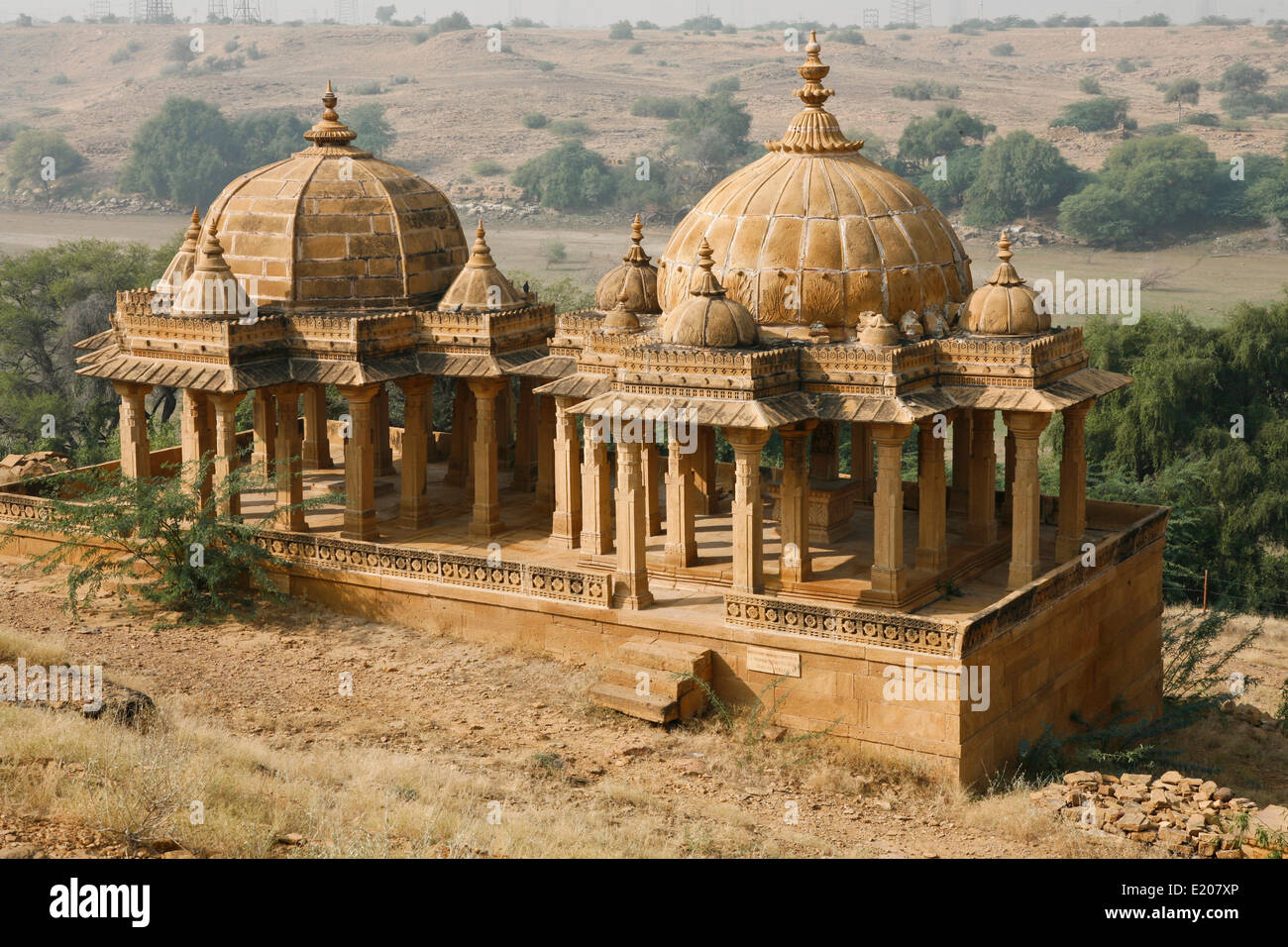 Bada Bagh cenotaphs, near Jaisalmer, Rajasthan, India Stock Photo - Alamy