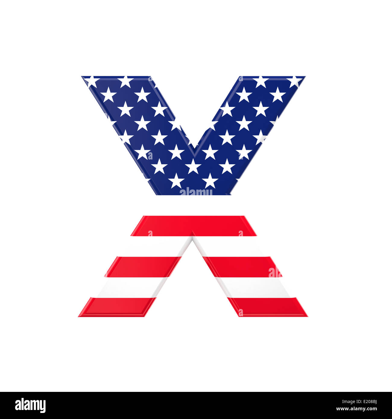 3d image of usa font letter on white background Stock Photo - Alamy
