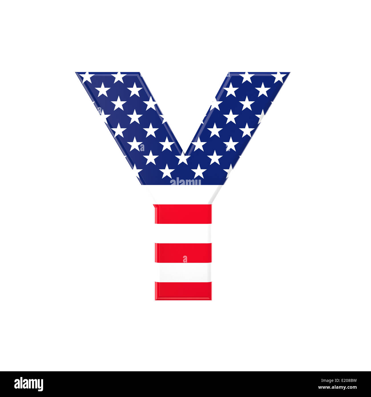 3d image of usa font letter on white background Stock Photo - Alamy