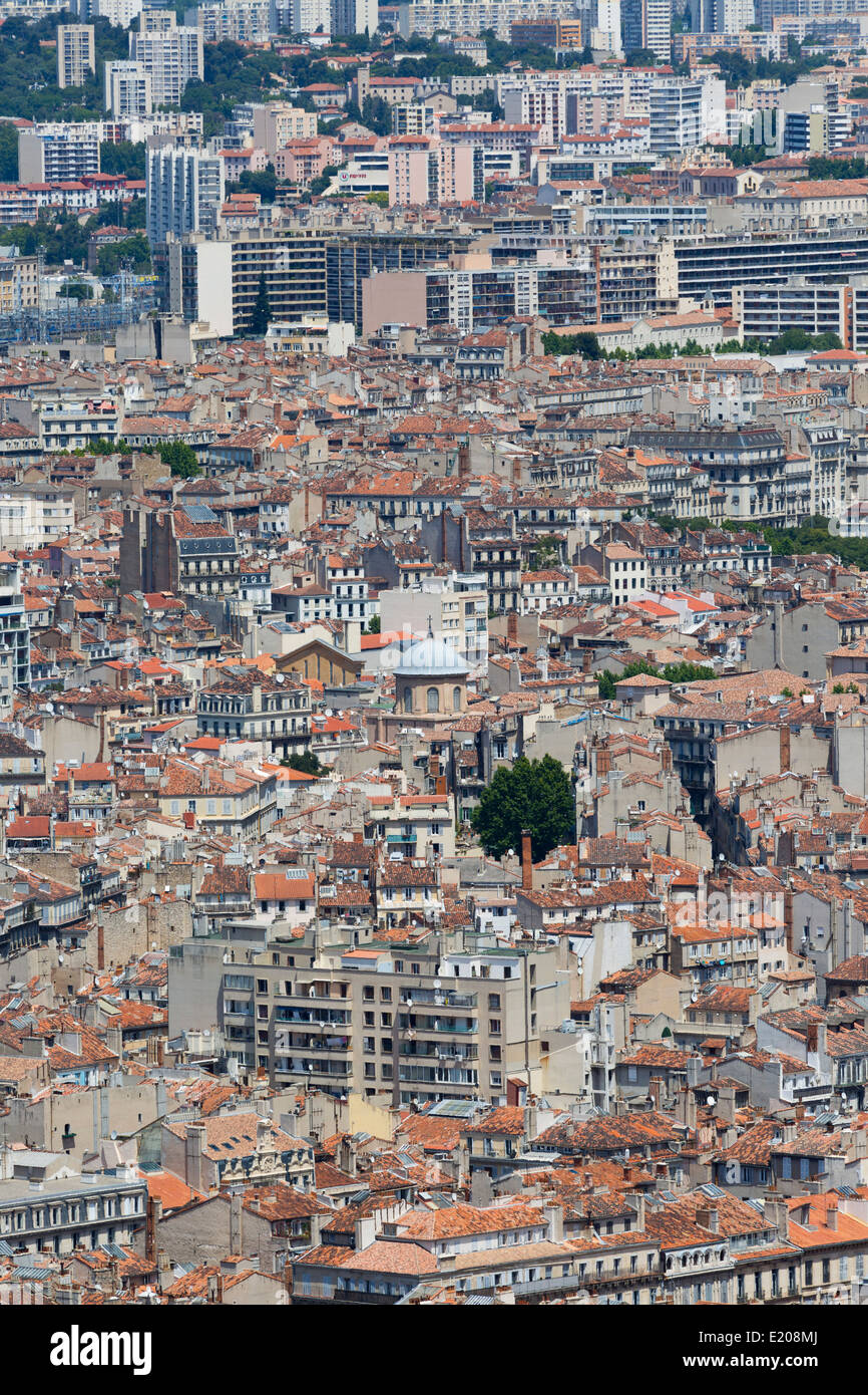 Birds eye view over marseille hi-res stock photography and images - Alamy