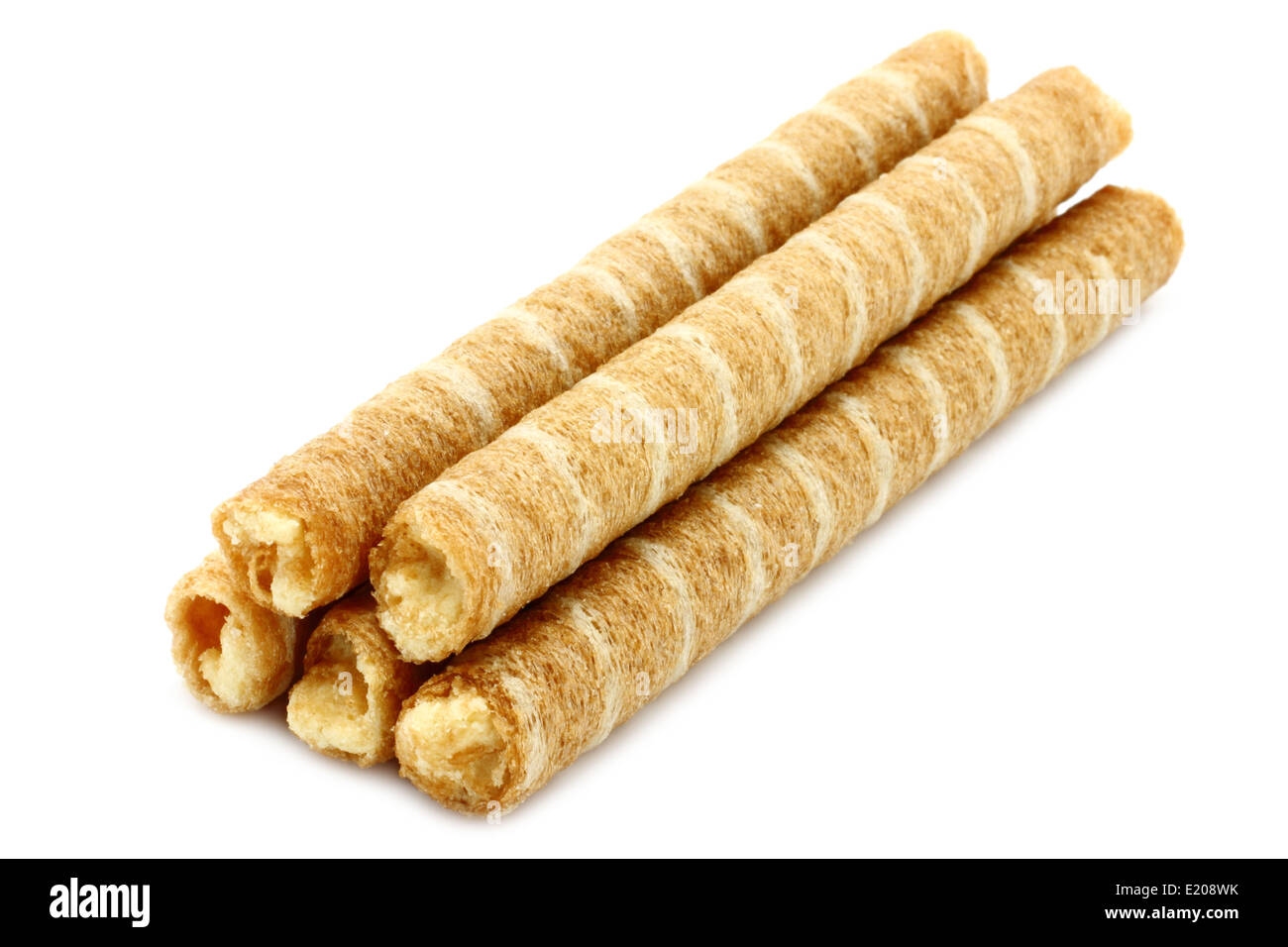 Puff cookies close-up on a white background Stock Photo - Alamy