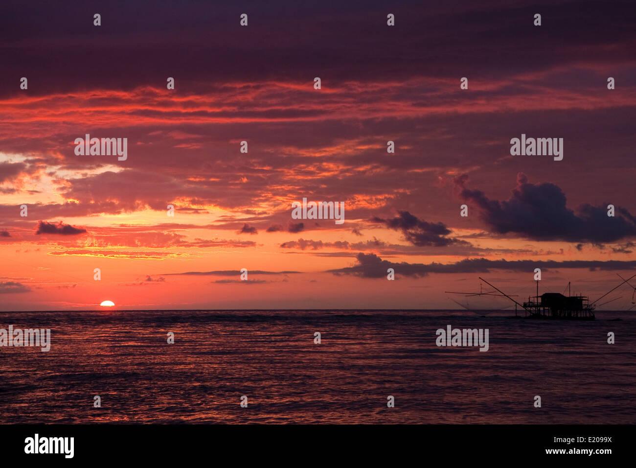 Sunset from the coast at Pisa Stock Photo - Alamy