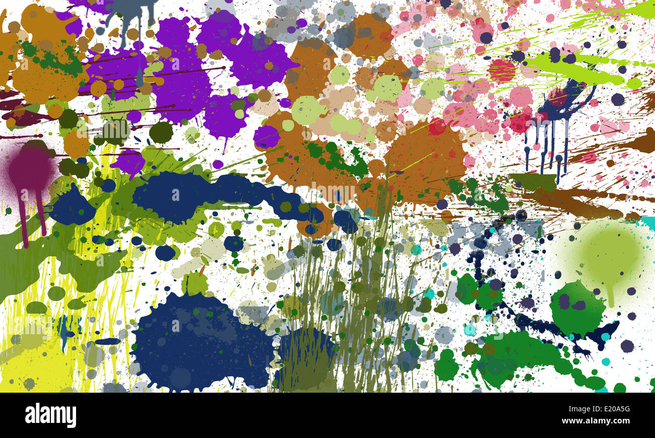 Art background with splashes and spray paint Stock Photo - Alamy