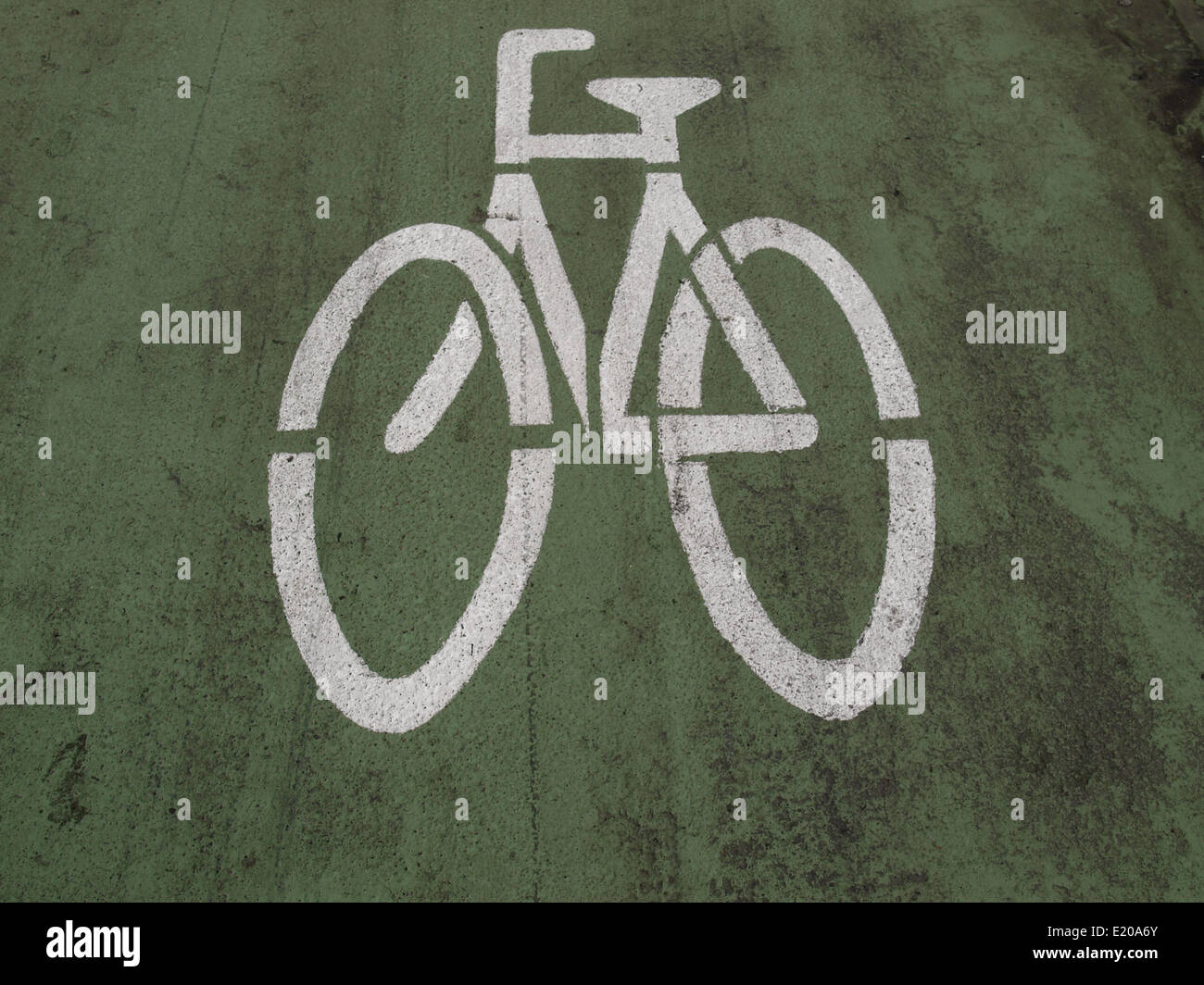 Bike lane sign Stock Photo - Alamy