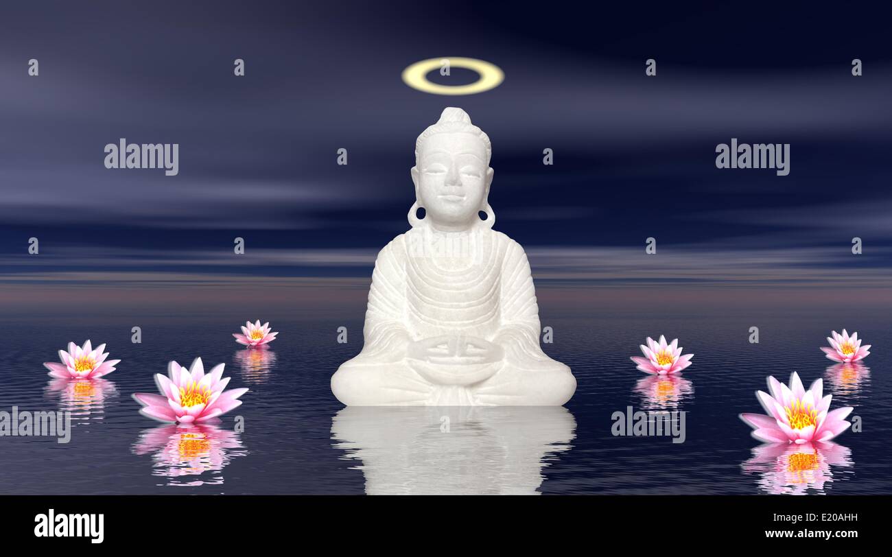 Meditating Saint Buddha Stock Photo - Alamy