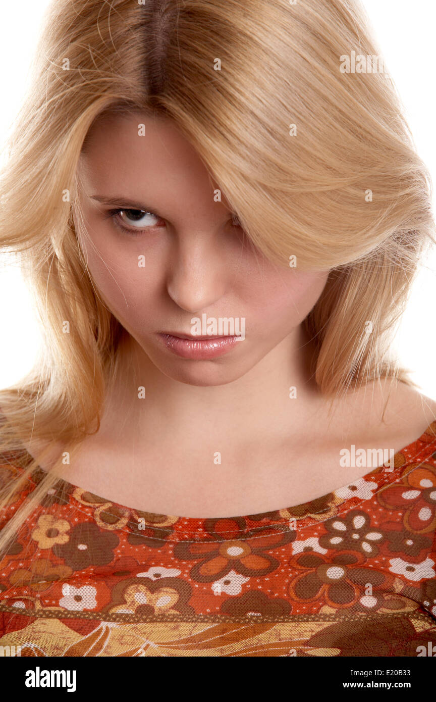 Girl frown look hi-res stock photography and images - Alamy