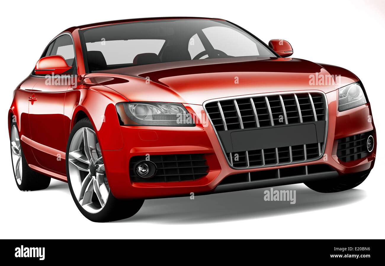 Red luxury coupe Stock Photo - Alamy