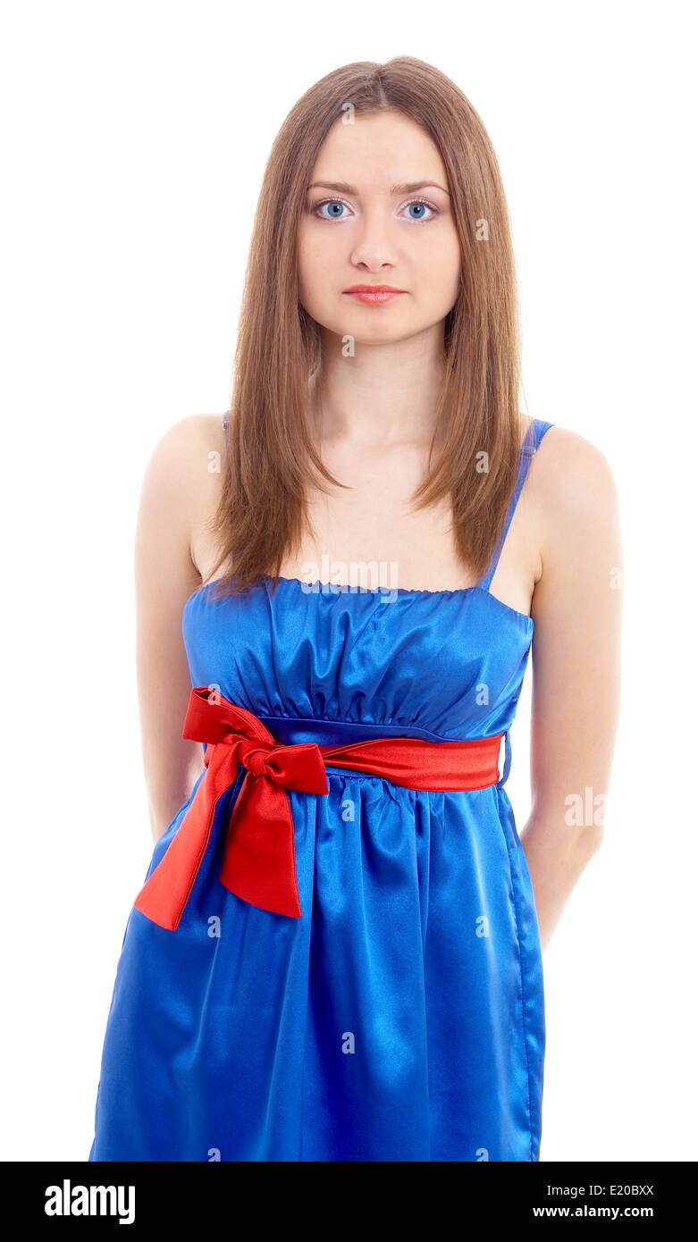 Girl on isolated background Stock Photo - Alamy