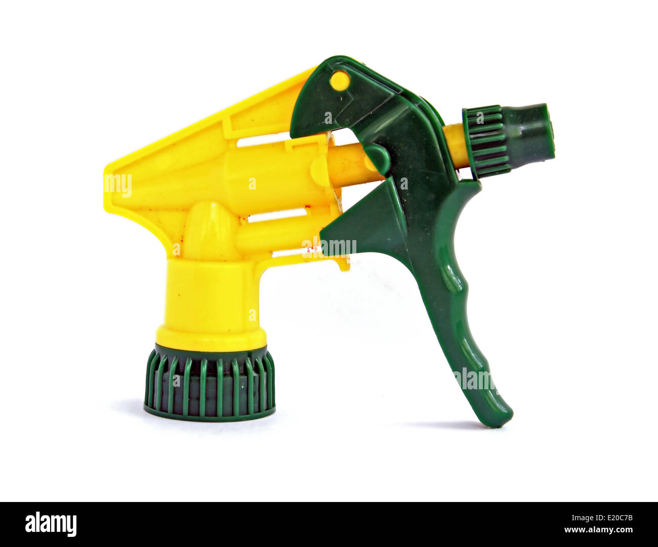 yellow sprayer on white background Stock Photo - Alamy