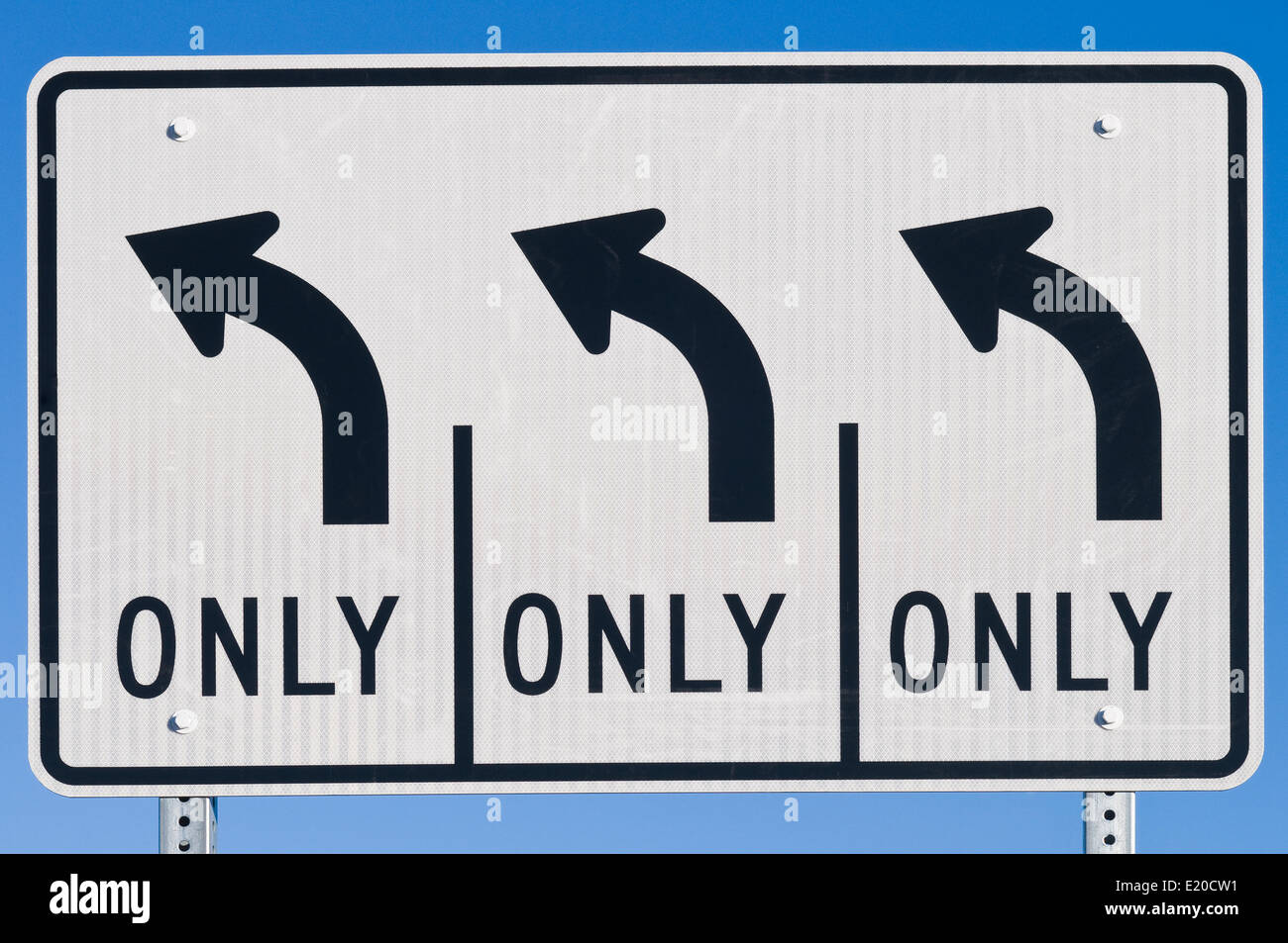 Left Turn Only Sign High Resolution Stock Photography and Images - Alamy