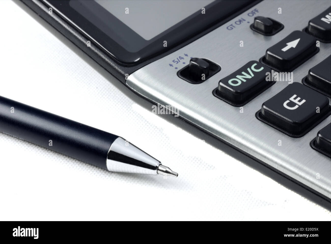 Shares pen calculator hi-res stock photography and images - Alamy