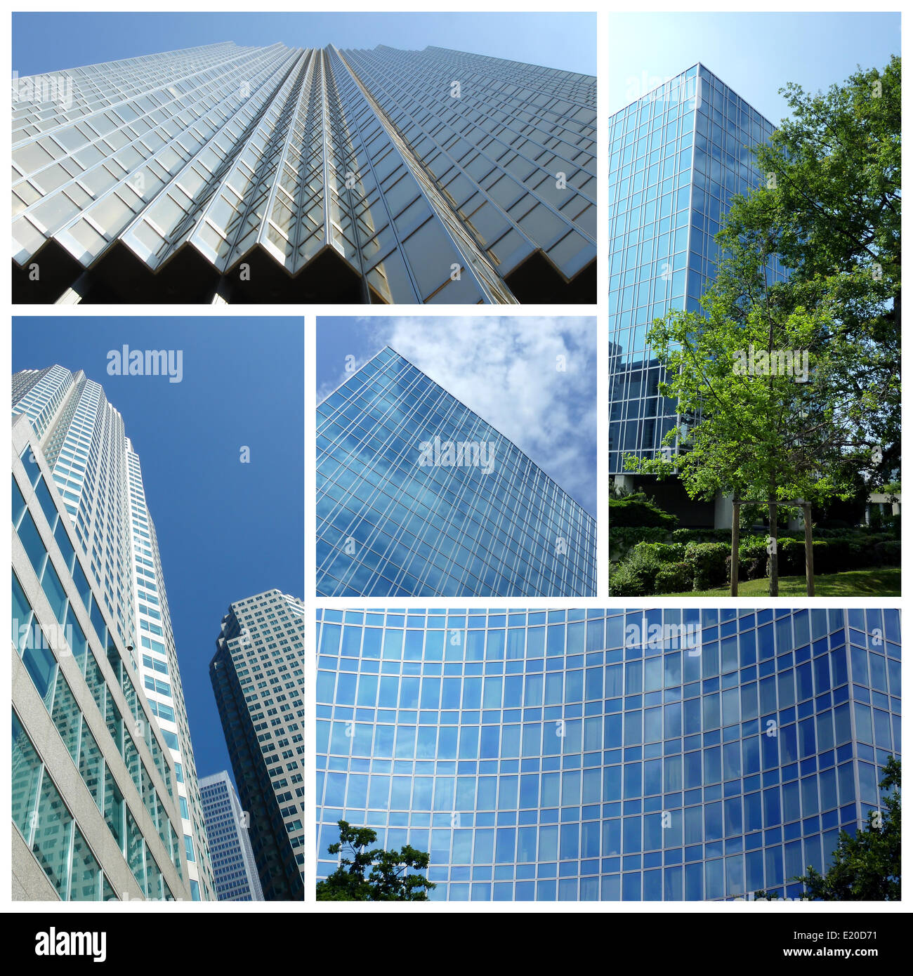 Modern buildings collage Stock Photo - Alamy
