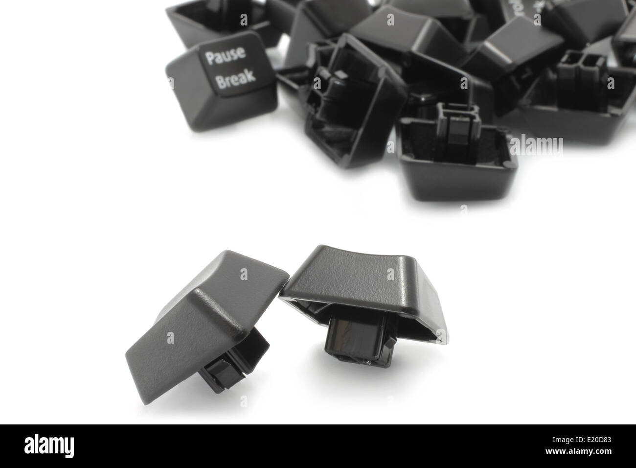 Keyboard keys close-up on a white background Stock Photo - Alamy