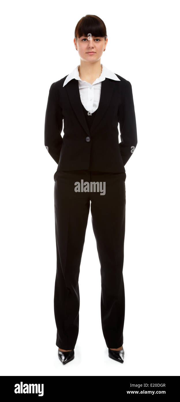 girl in black suit Stock Photo - Alamy