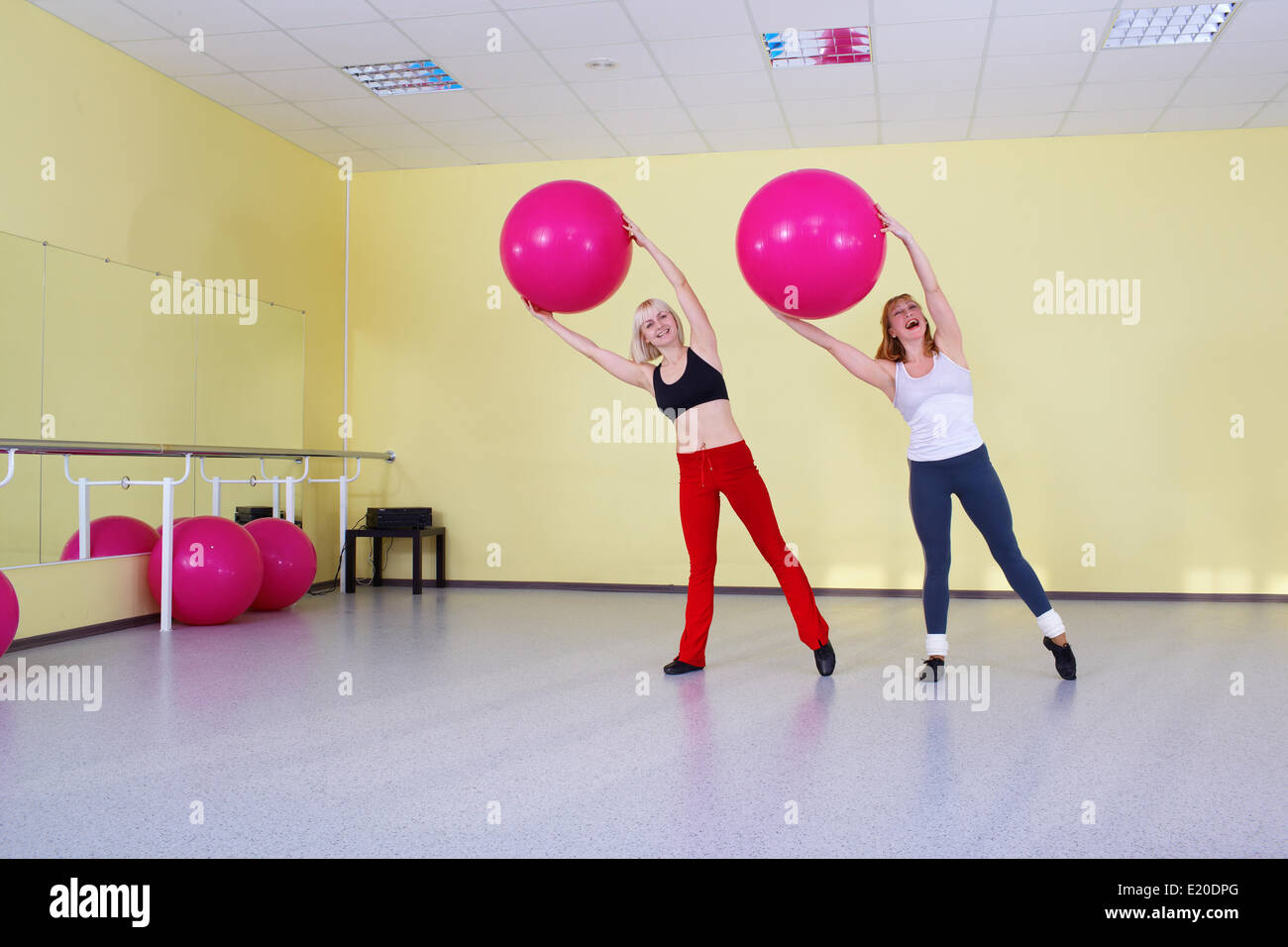 women with fitness balls Stock Photo - Alamy