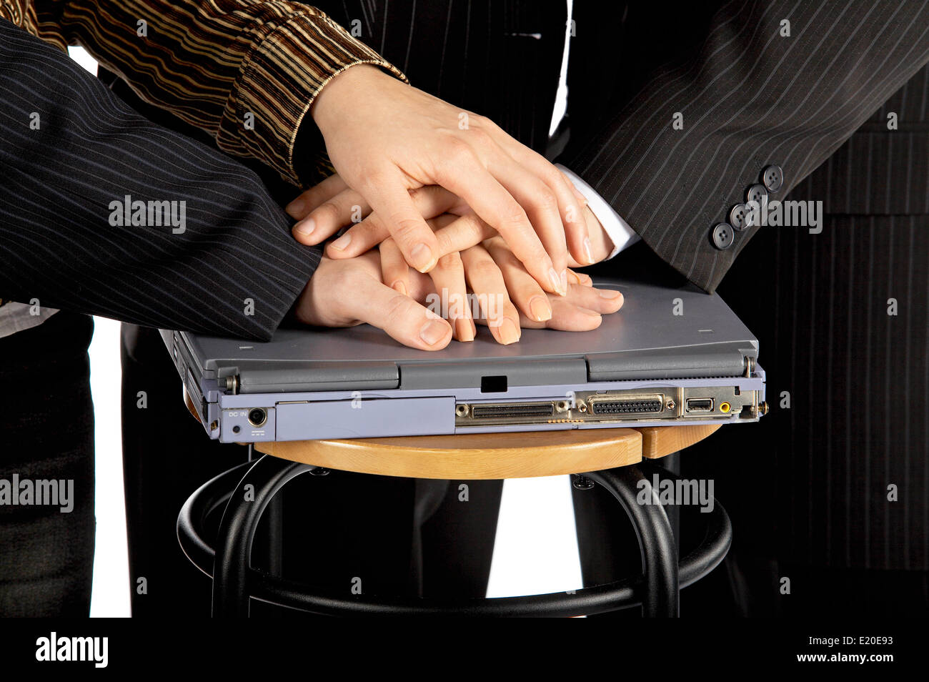 hands on laptop Stock Photo - Alamy