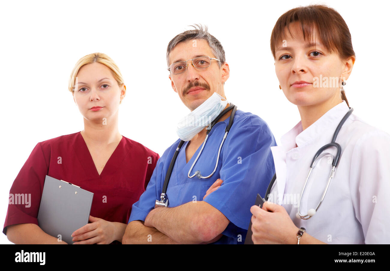 two doctors and nurse Stock Photo - Alamy