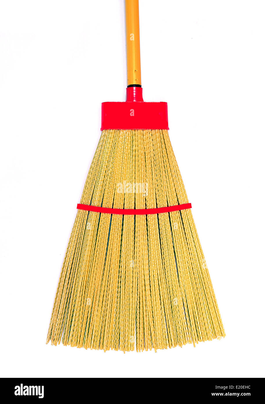 broom on white background Stock Photo - Alamy