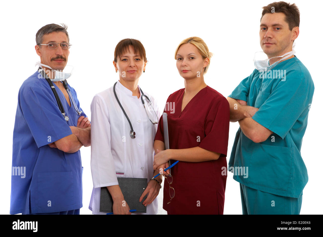 three doctors and nurse Stock Photo - Alamy